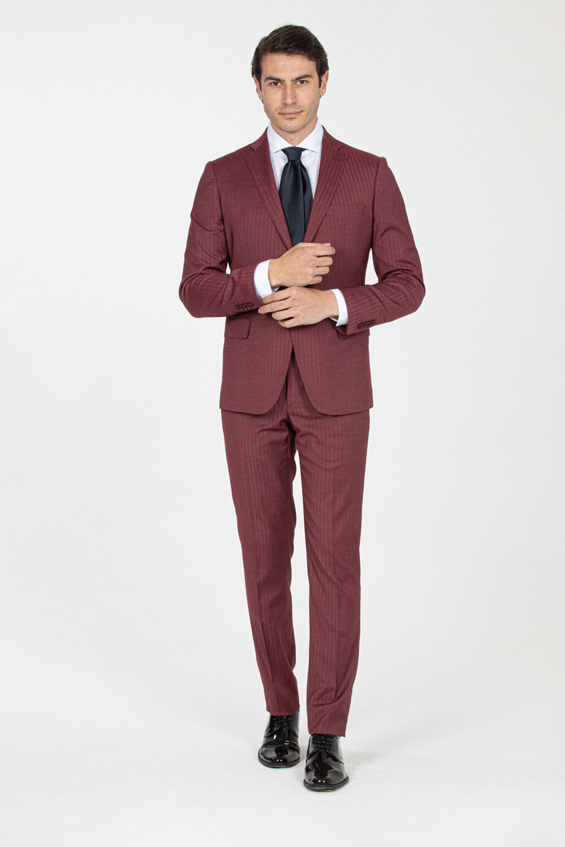 Abito Sartoriale in Trama Solaro Drop 7 Vestibilità Semi Slim William